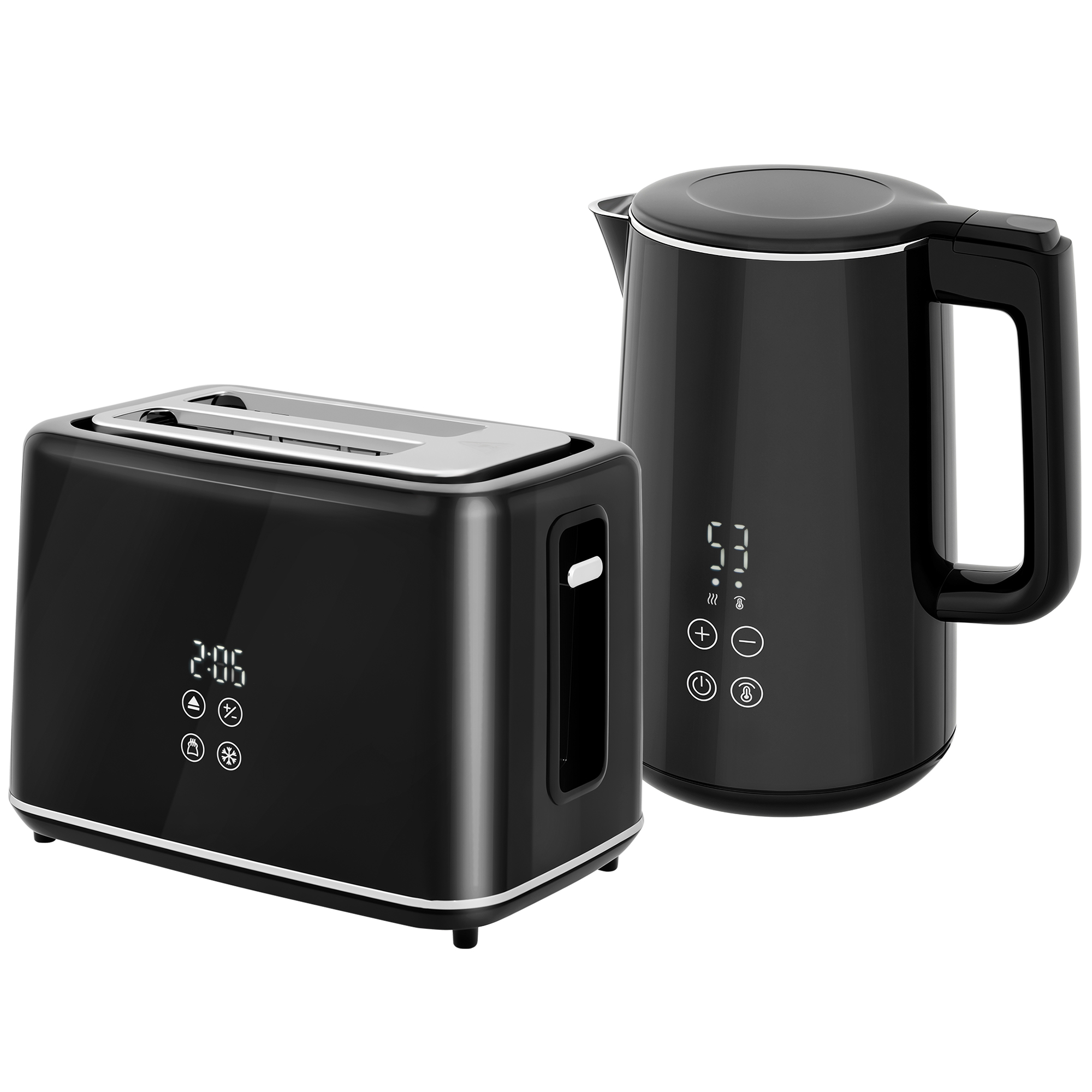 Kedel Toaster Sæt 1,5L Kedel 2 Skiver Ristet Brød 2200W Morgenmadssæt ...
