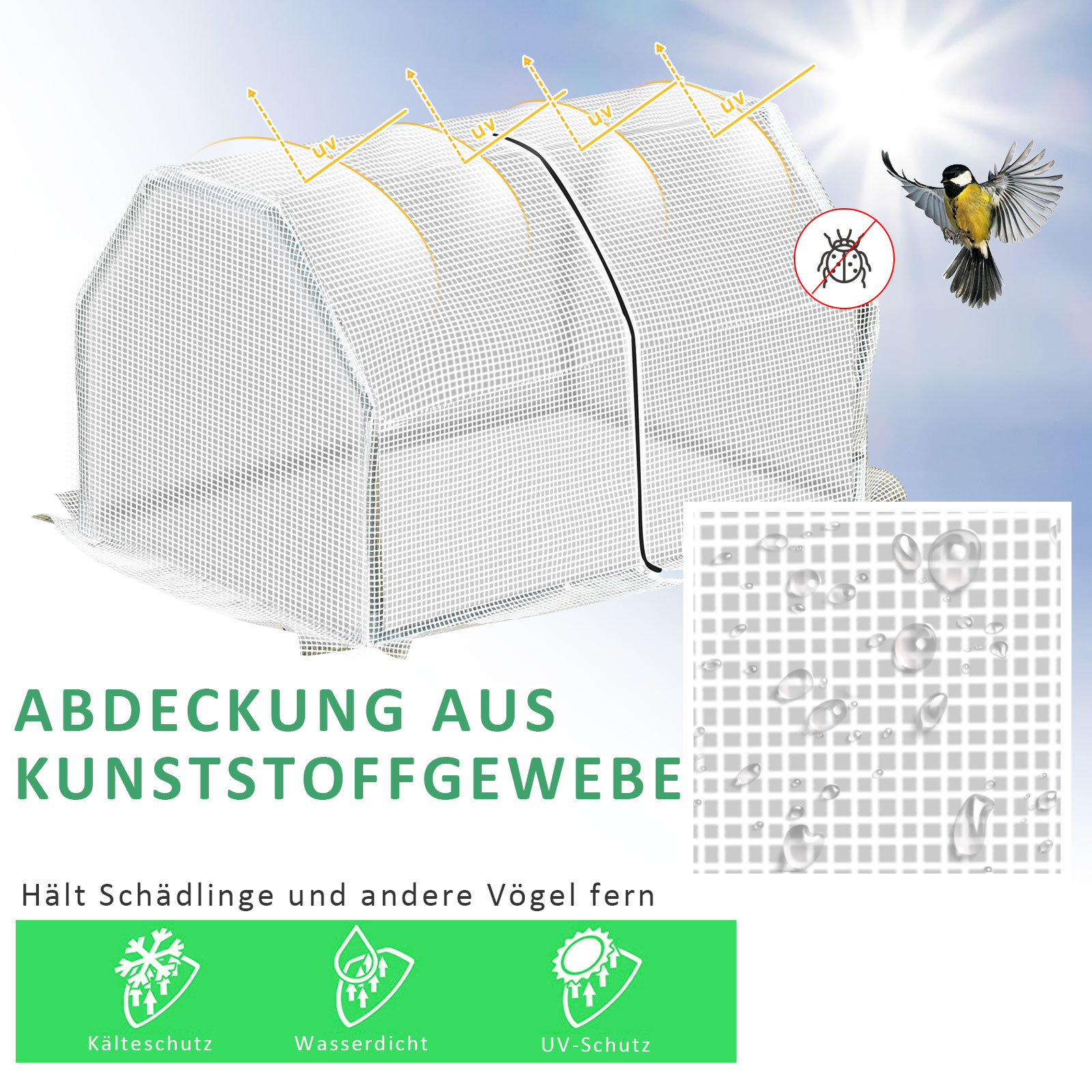 Mini drivhusfilmdrivhus UV-bestandigt 99 x 71 x 60 cm til tomater og ...